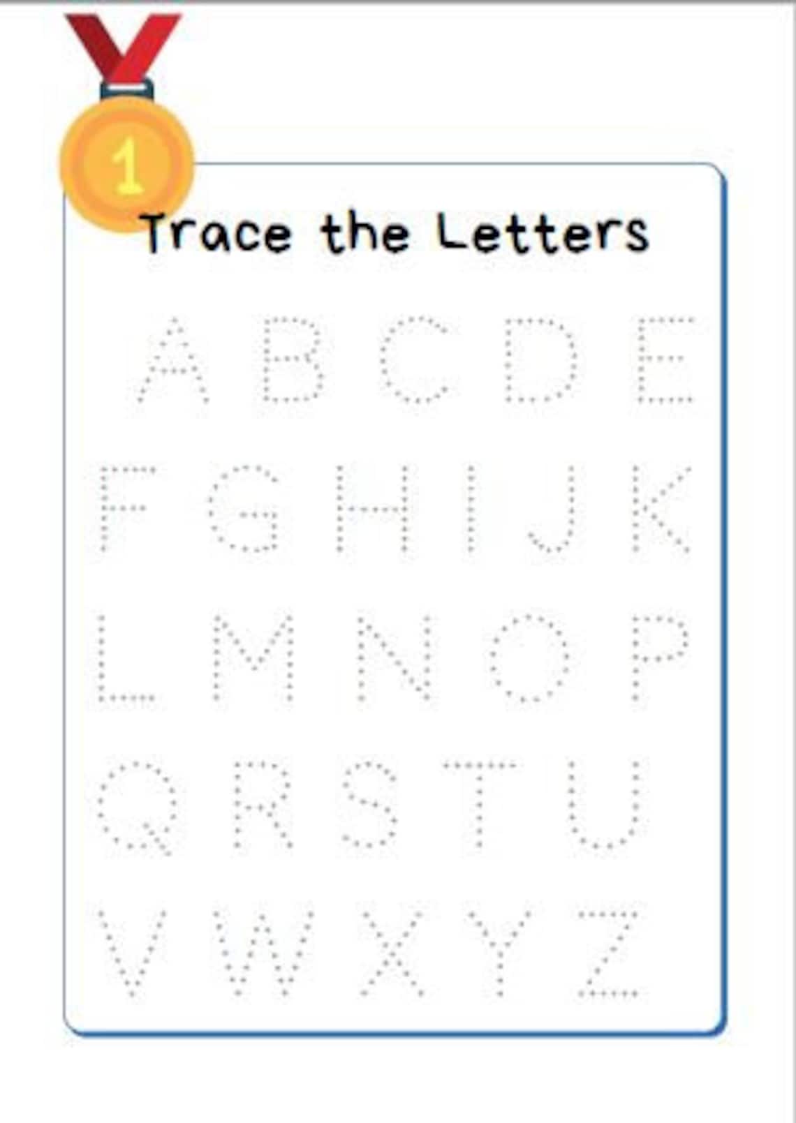 Sports Theme Alphabet Tracing Workbook. Printable ABC Worksheets - Etsy