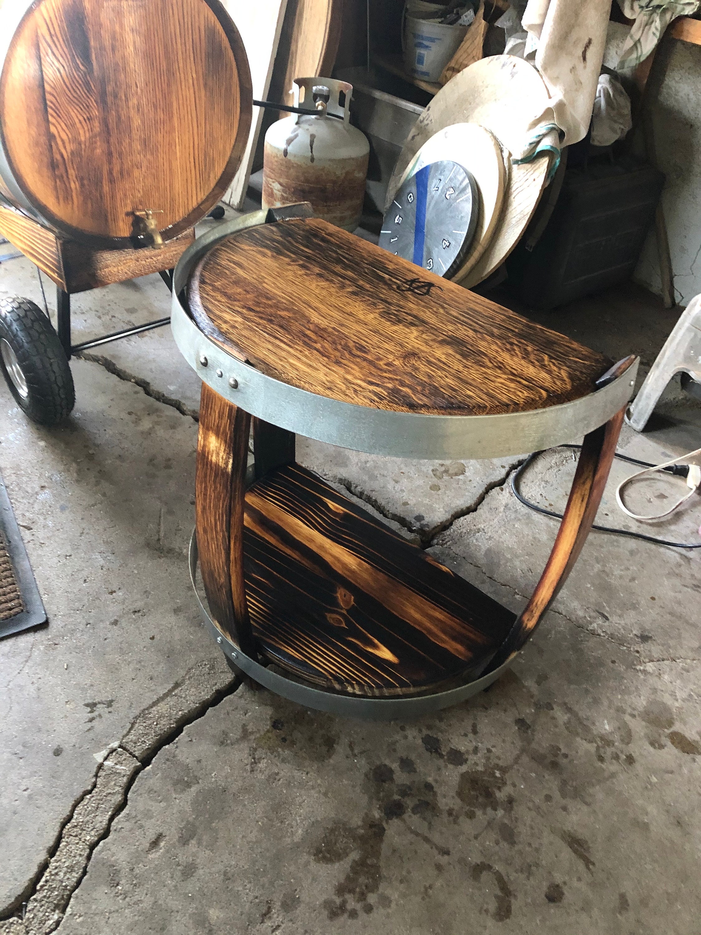 Rustic Western Half Moon Half Round Table Small Entry Table for Small ...