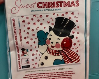 Moda Sweet Christmas Snowman Panel - Etsy
