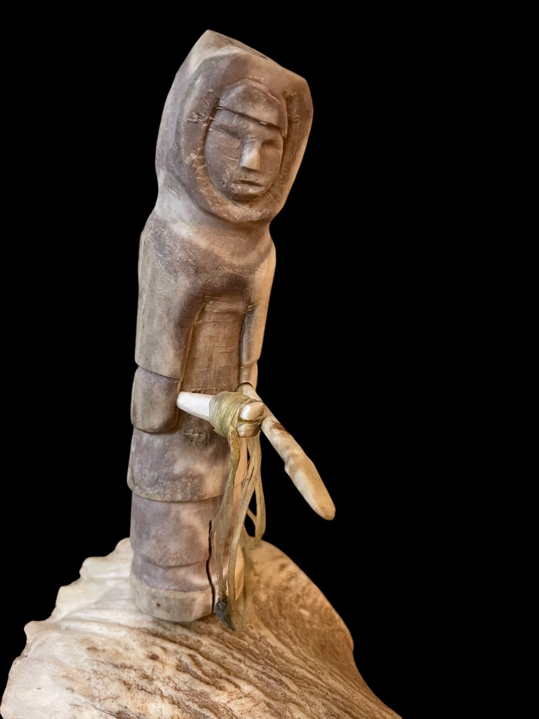 Inuit Bone Carving of a Fisherman/hunter - Etsy