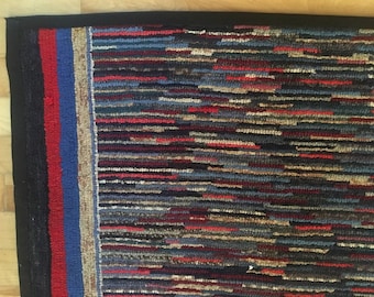 Hit and Miss Hooked Rug - Etsy