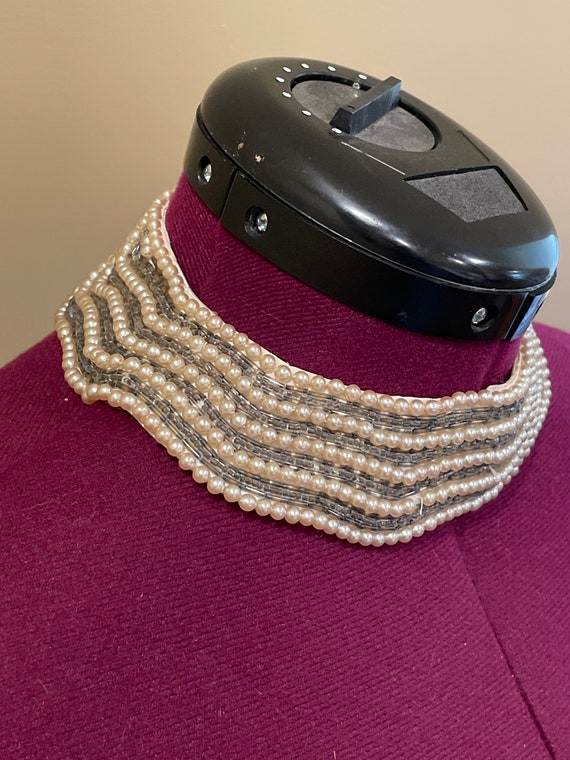 Two Antique Japanese Beaded Collars neckline Glass … - Gem