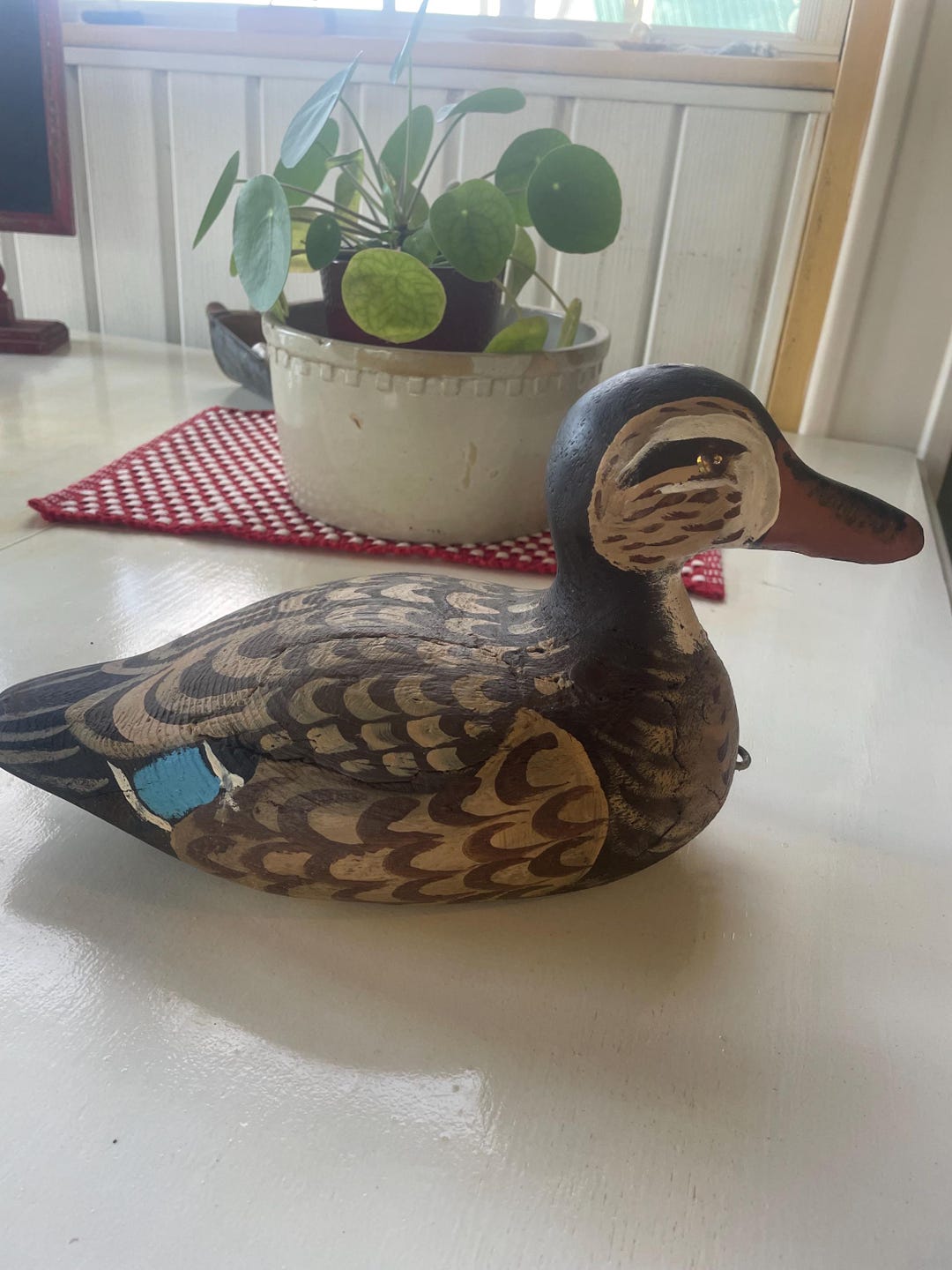 A Wonderfully Hand Carved Wooden Duck Decoy by Well Known Prince Edward ...
