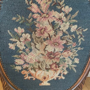 Late 19th Century Carved Walnut Oval Fireplace Screen , Antique Floral ...