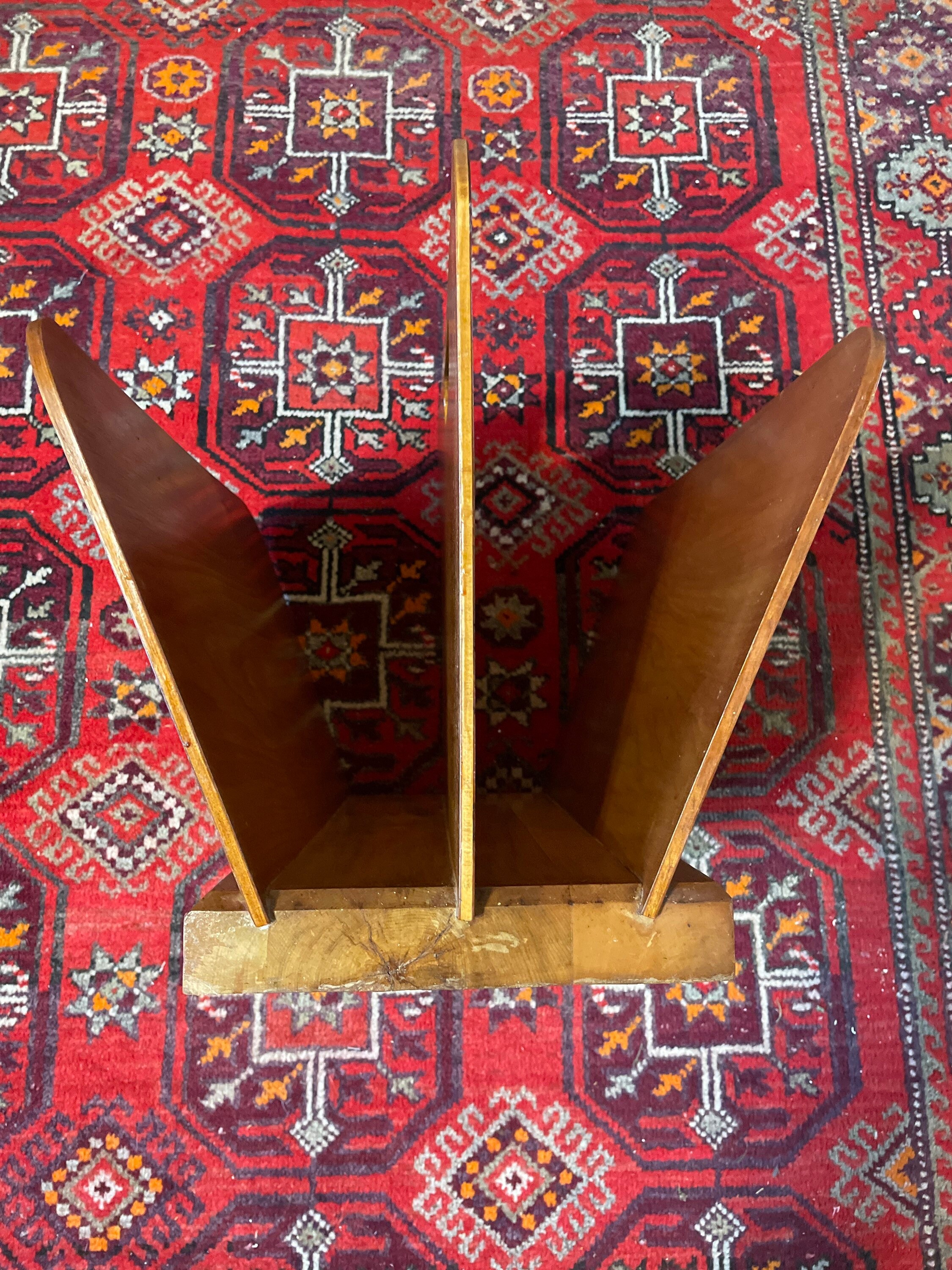 Mid Century Modern Stylized Wooden Magazine Rack in Good - Etsy