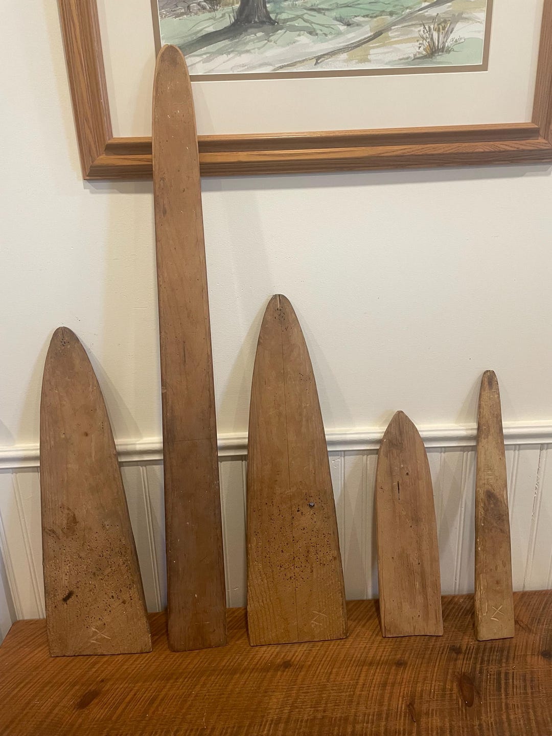 A Small Collection of Antique Fur Stretcher Boards With the Ranch Brand ...