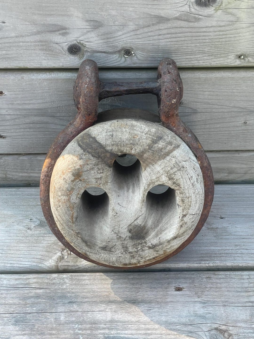 Antique and Authentic Large Dead Eye Pulley From a 19th Century Sailing ...