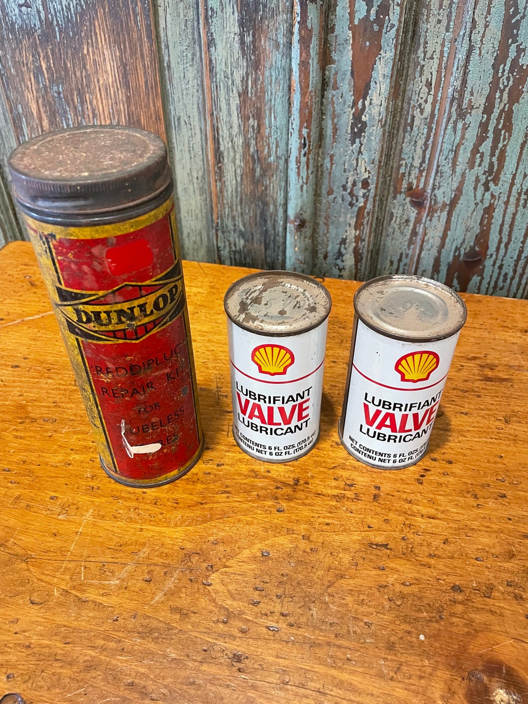 Group of Shell and Dunlop Tin Cans. - Etsy