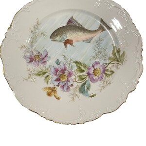 Stunning Antique 1860s Bavarian Porcelain Fish Service. Large Platter ...