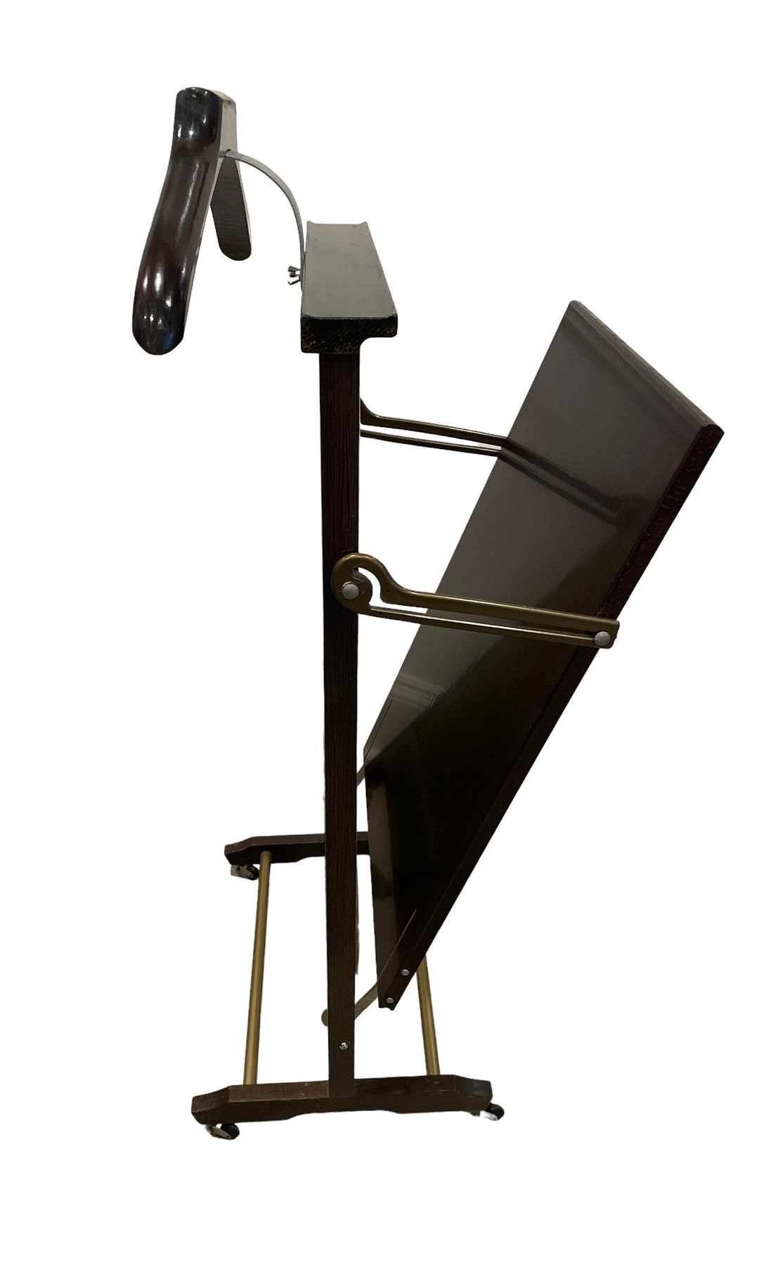 Vintage Eaton's Valet Butler Stand With Trouser Press / Metal Wheels ...