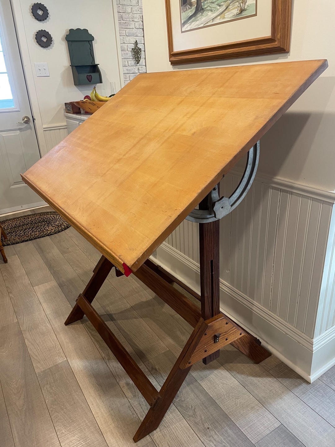 Antique Drafting Table With Pivoting Top and Wonderful Oak Stand - Etsy