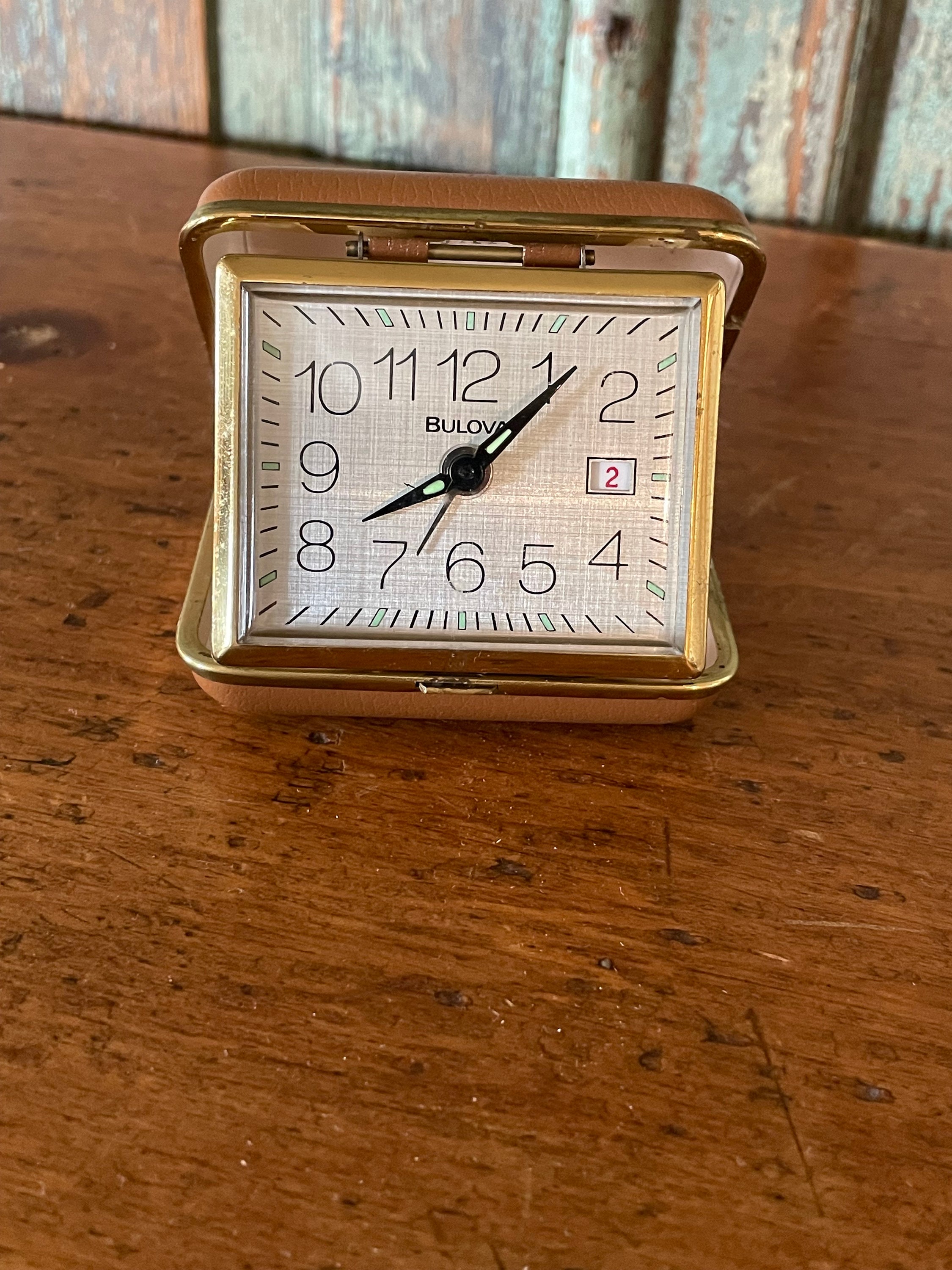 Bulova Travel Alarm Clock With a Luminous Dial and Date Dial in Working ...