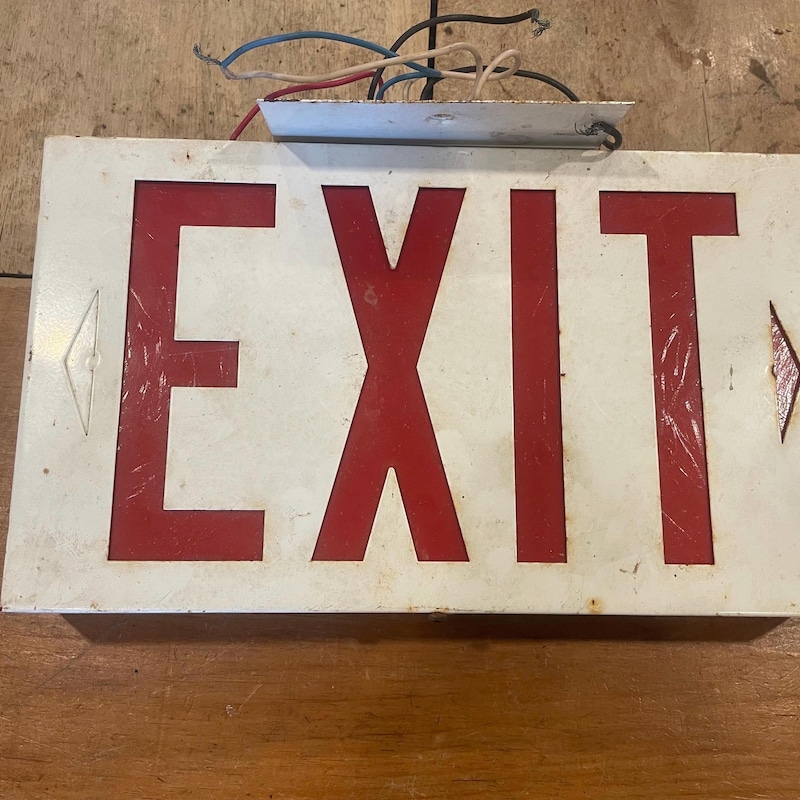 Exit Sign Symbol Card - Etsy Canada