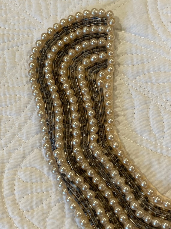 Two Antique Japanese Beaded Collars neckline Glass … - Gem