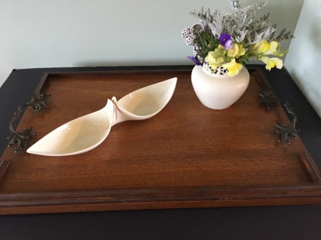 Vintage Cream Lenox Vase and Candy Dish - Etsy