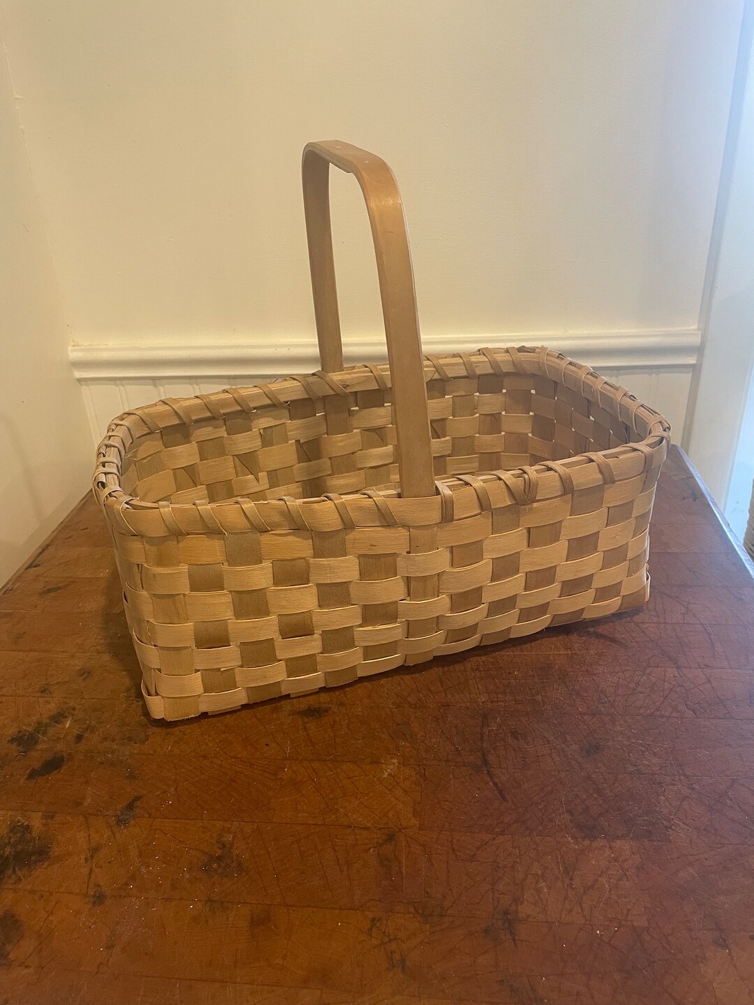 Locally Made Native Ash Carrying Basket With Handle. #4 - Etsy