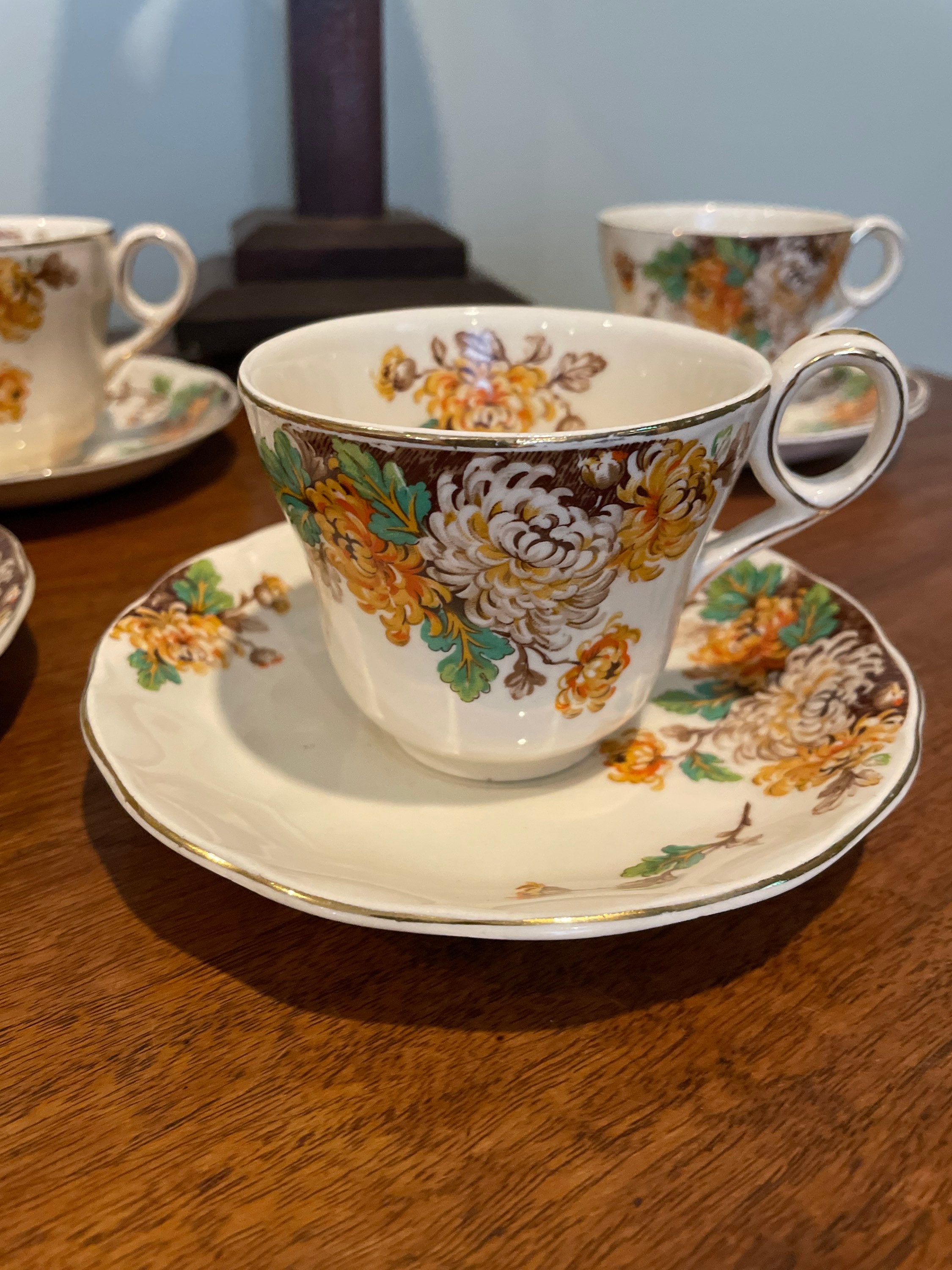 4 Grindley England Creampetal Cups and Saucers - Etsy