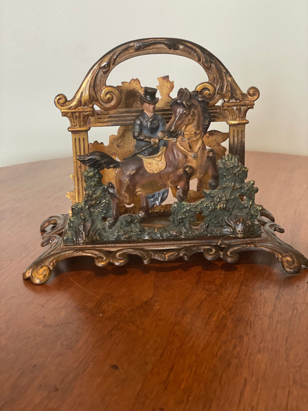 Antique Bradley and Hubbard Letter Holder in Original Paint Featuring a ...