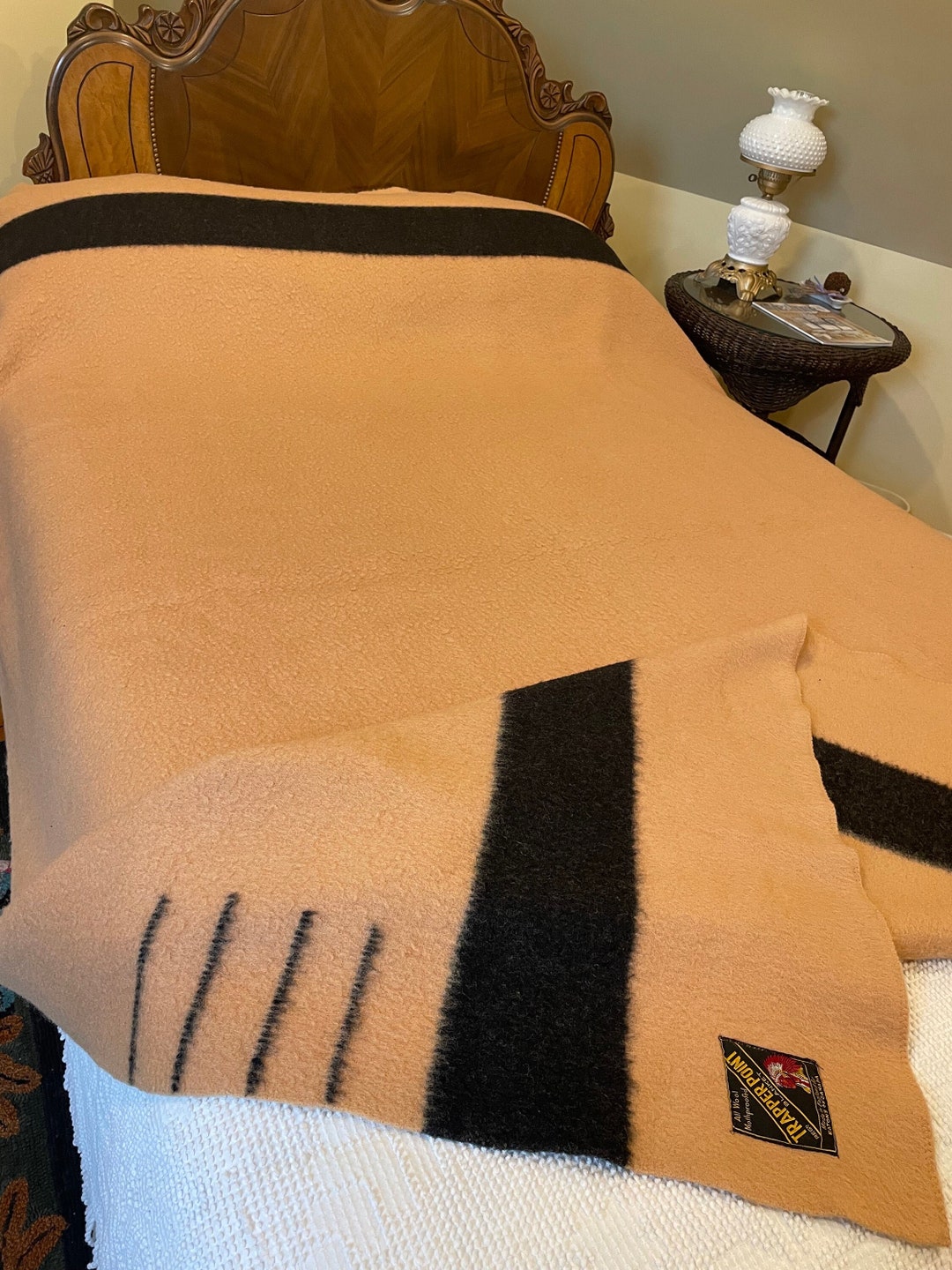 Vintage Eaton Trapper 4 Point Wool Blanket 92 X 76 Made England - Etsy