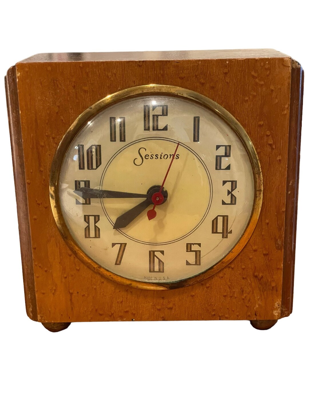 Sessions Vintage Bird's Eye Maple Wood Clock - Etsy