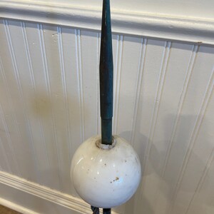 Antique Lightning Rod With White Glass Ball - 19th Century #1 - Etsy