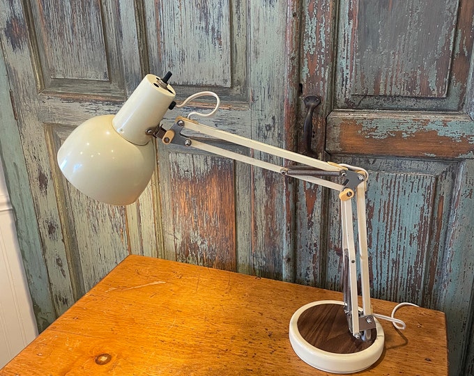 LUXO Articulating Task Lamp, Vintage Brown Flare Cone, Desk Lamp ...