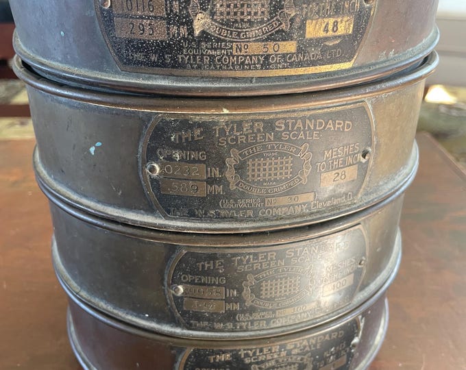 Four Vintage "the Tyler Standard Screen Scale" Gold Mining Metal Sifter ...
