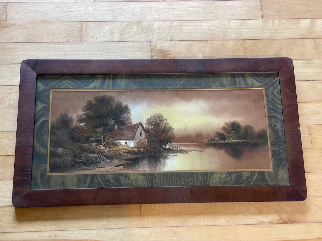 A Nice Chandler Signed Pastel Painting in It's Original Art Deco Frame ...