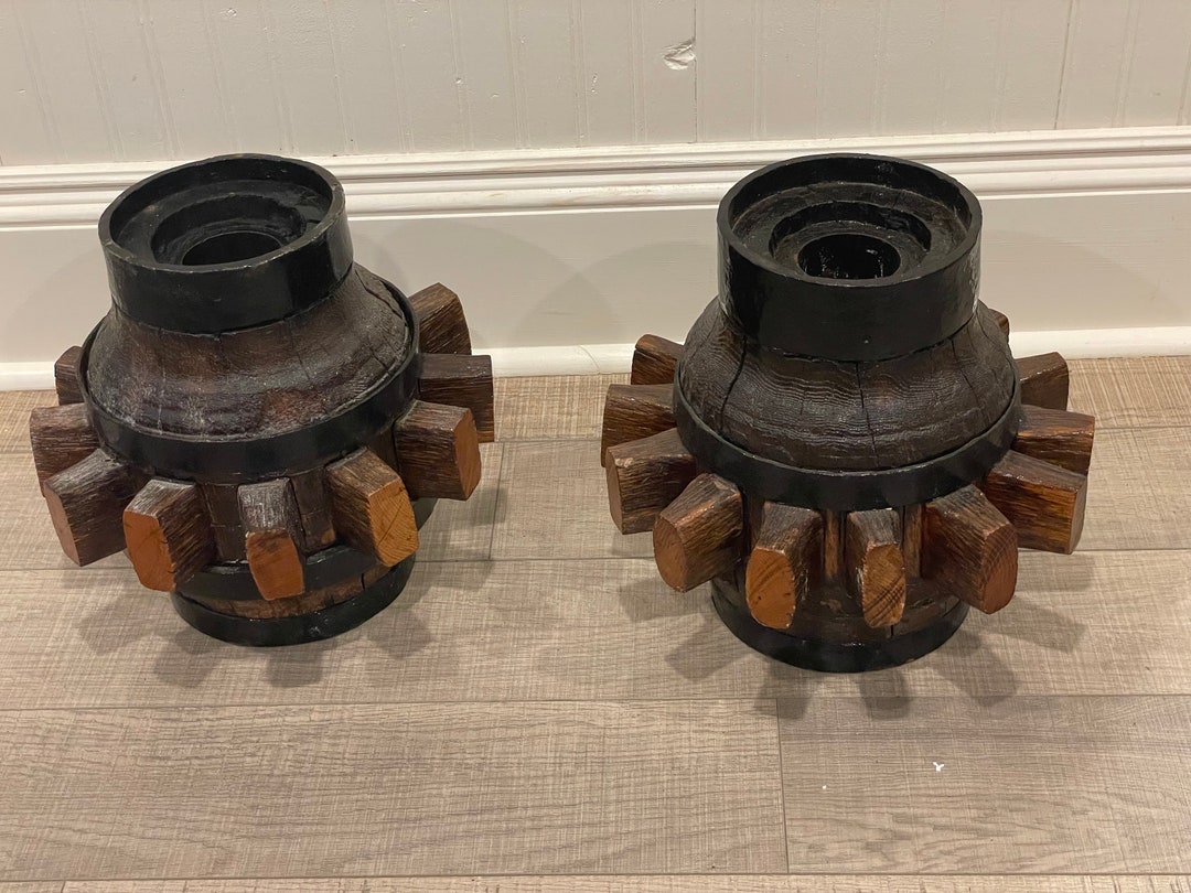 Antique Hand Made Wooden Cart Wheel Hub From Well Over 100 Years Ago ...