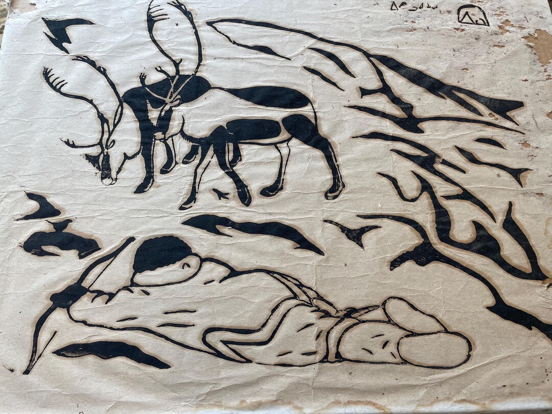 Stunning Inuit Stone Block Vintage Indigenous Art - Etsy