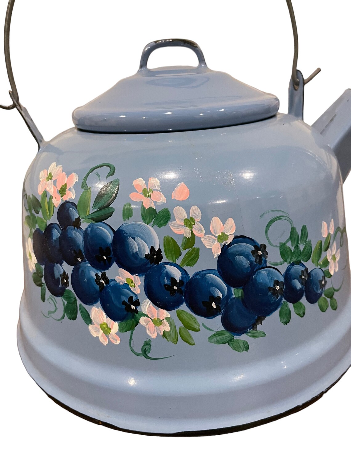 Tole Painted Kettle Signed by Artist, Country Decor, Farmhouse Decor - Etsy