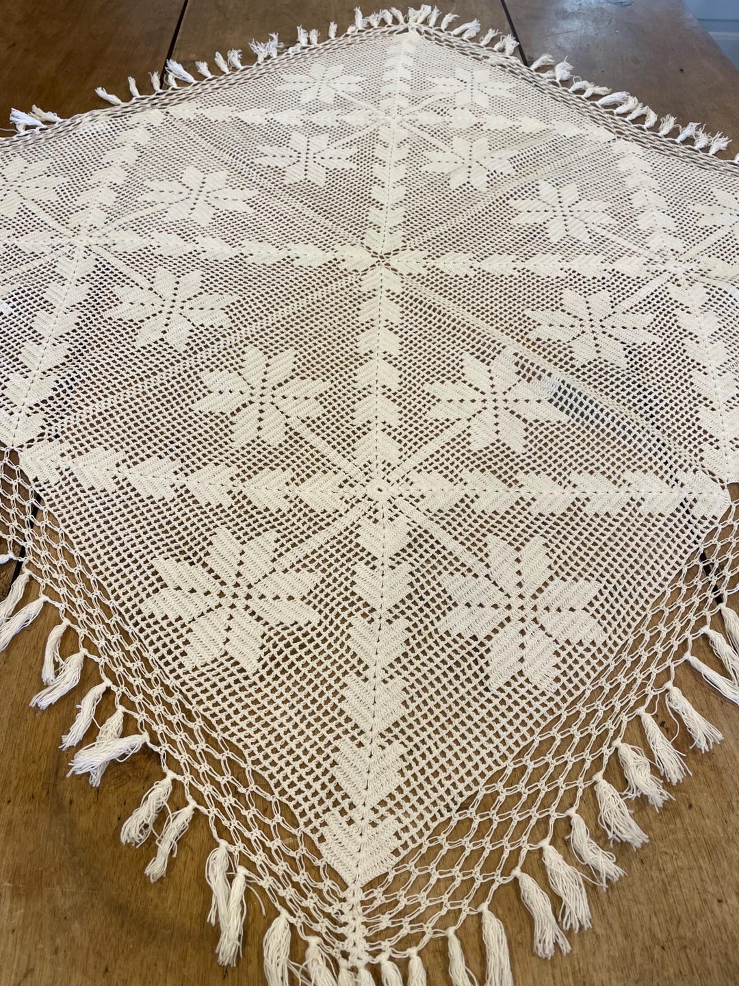 Handmade Crocheted White Table Centrepiece #3 - Etsy