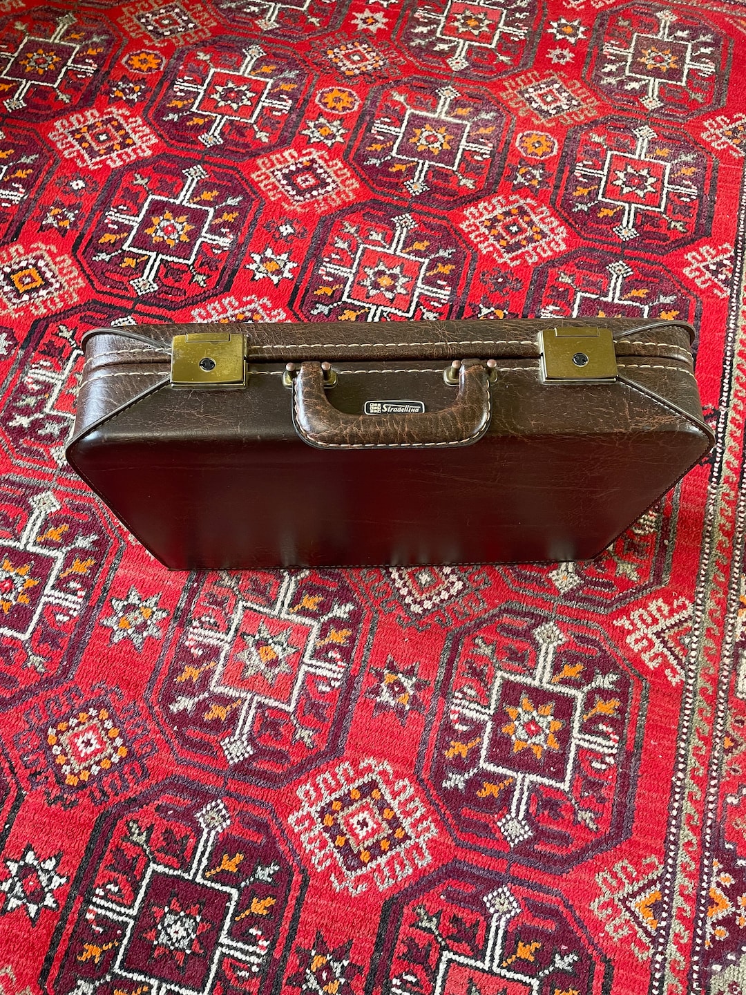 Vintage Stradellina Brown Attache Case With Click Closures and Nice ...