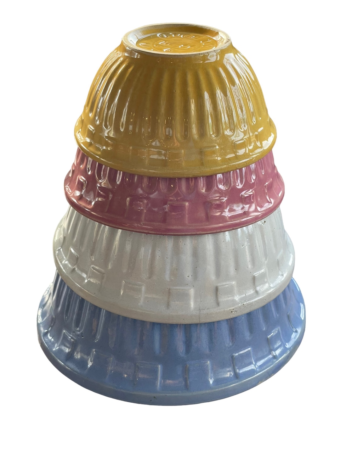 Rare Set of 4 Nesting Vintage Mixing Bowls - Watt Ovenware USA - Etsy