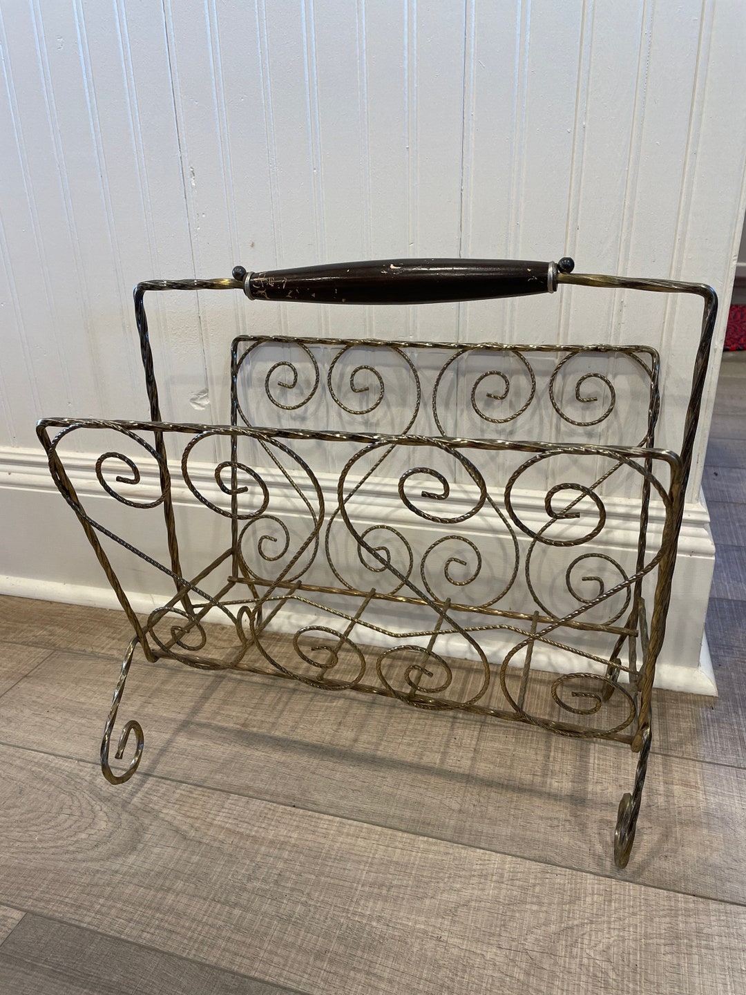 MCM Magazine Rack 1950s - Etsy