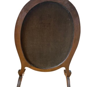 Late 19th Century Carved Walnut Oval Fireplace Screen , Antique Floral ...