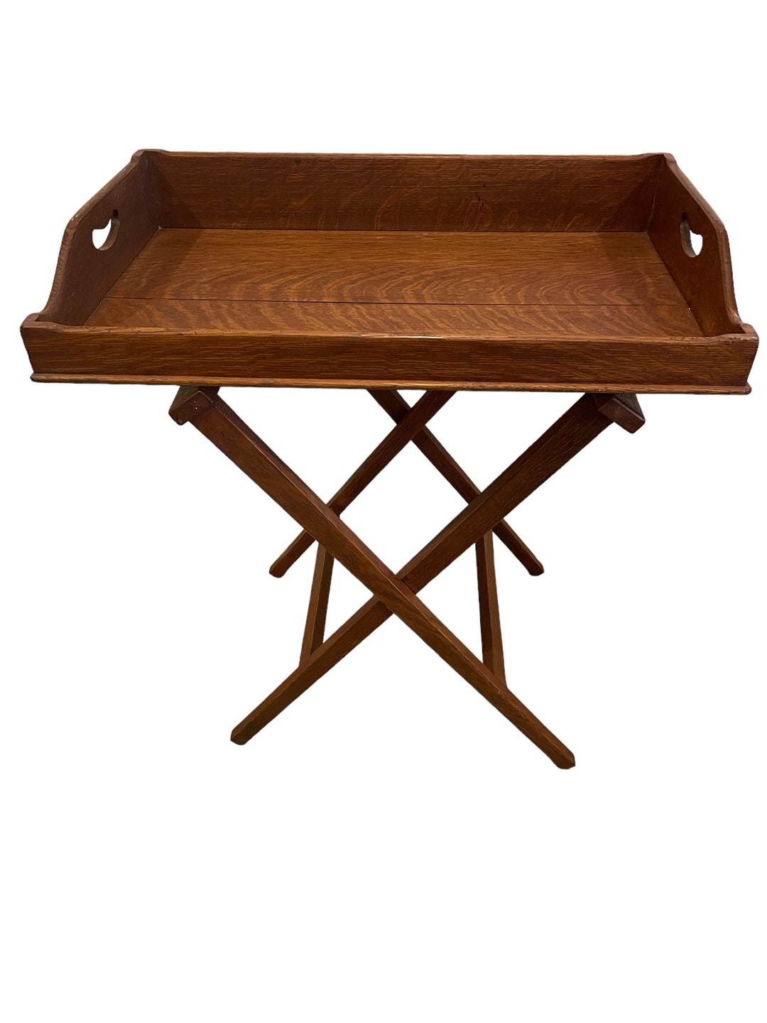 Antique Oak Folding Butler's Table - Etsy