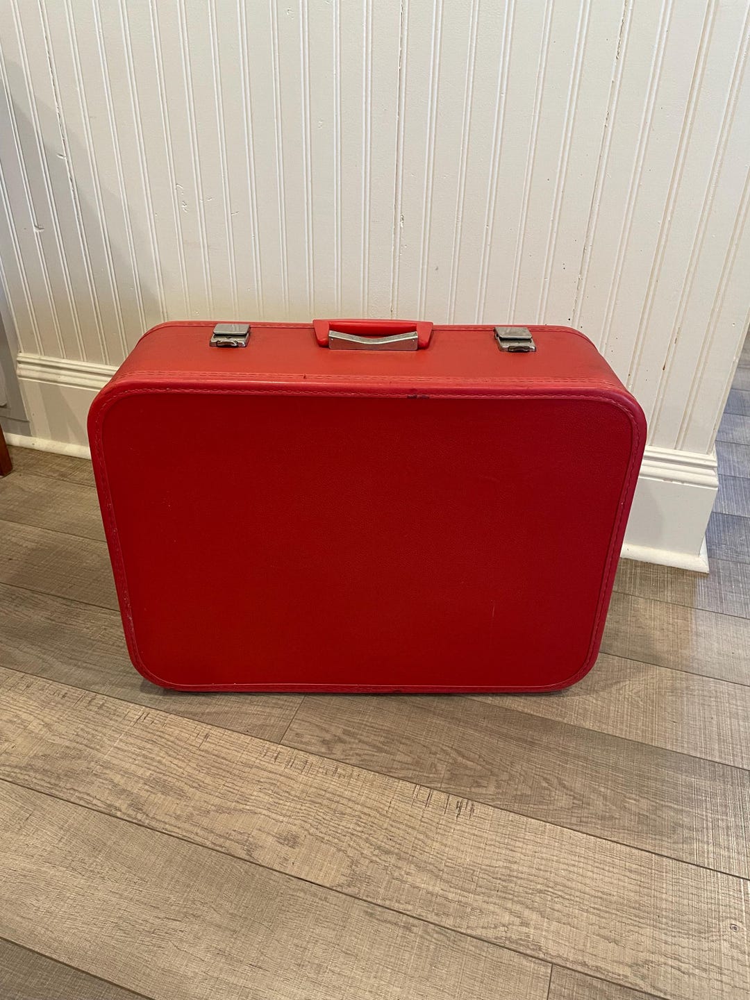 Retro Red Hard Shell Suitcase - Etsy