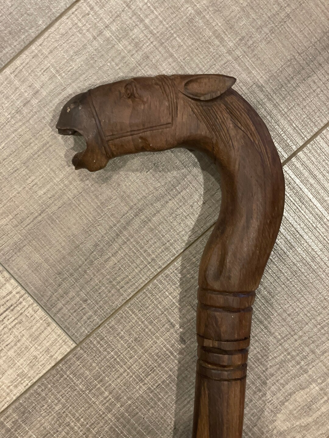 A Nice Hand Carved Horse Head Walking Cane in Good Vintage - Etsy