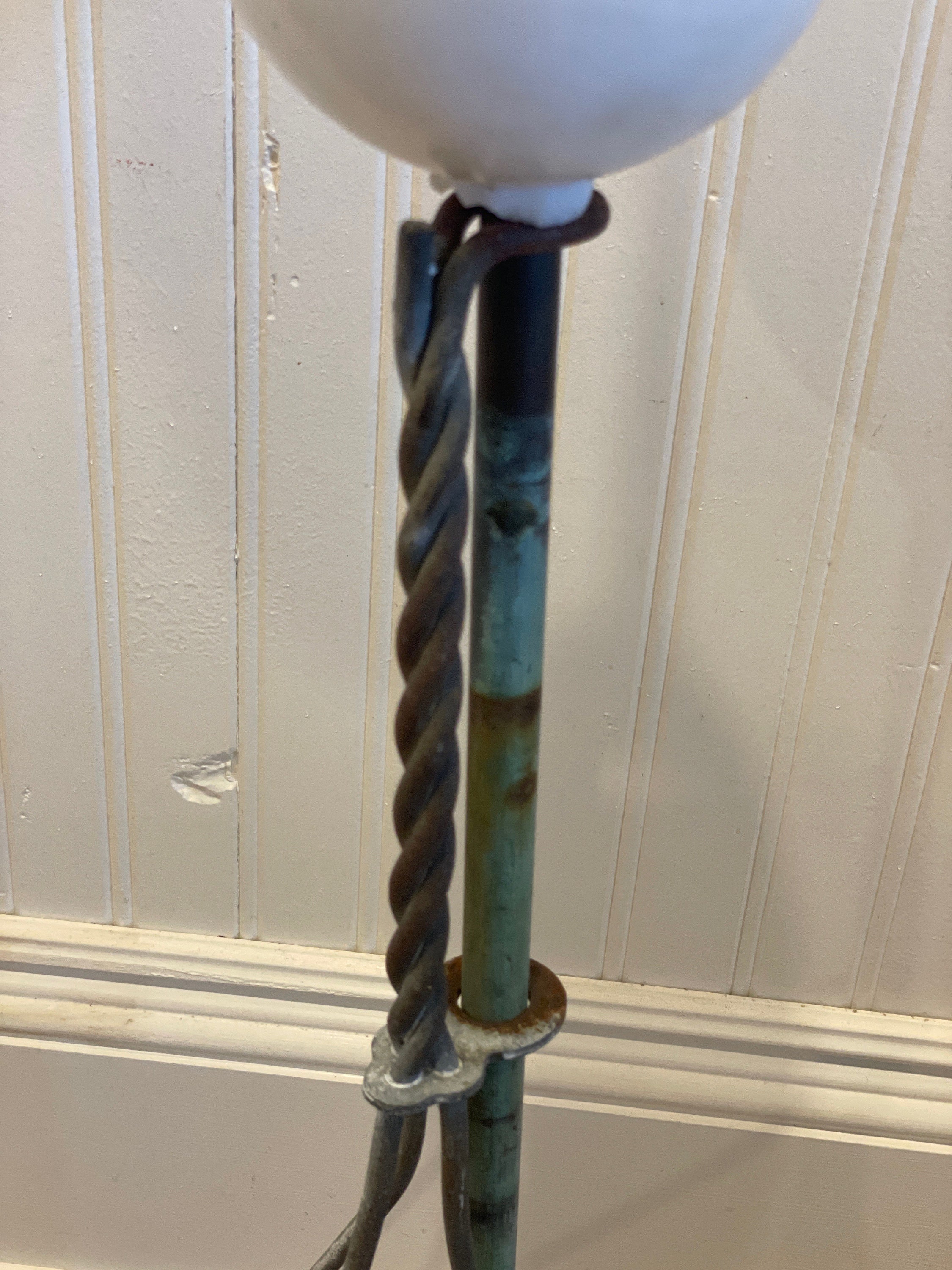 Antique Lightning Rod With White Glass Ball - 19th Century #1 - Etsy