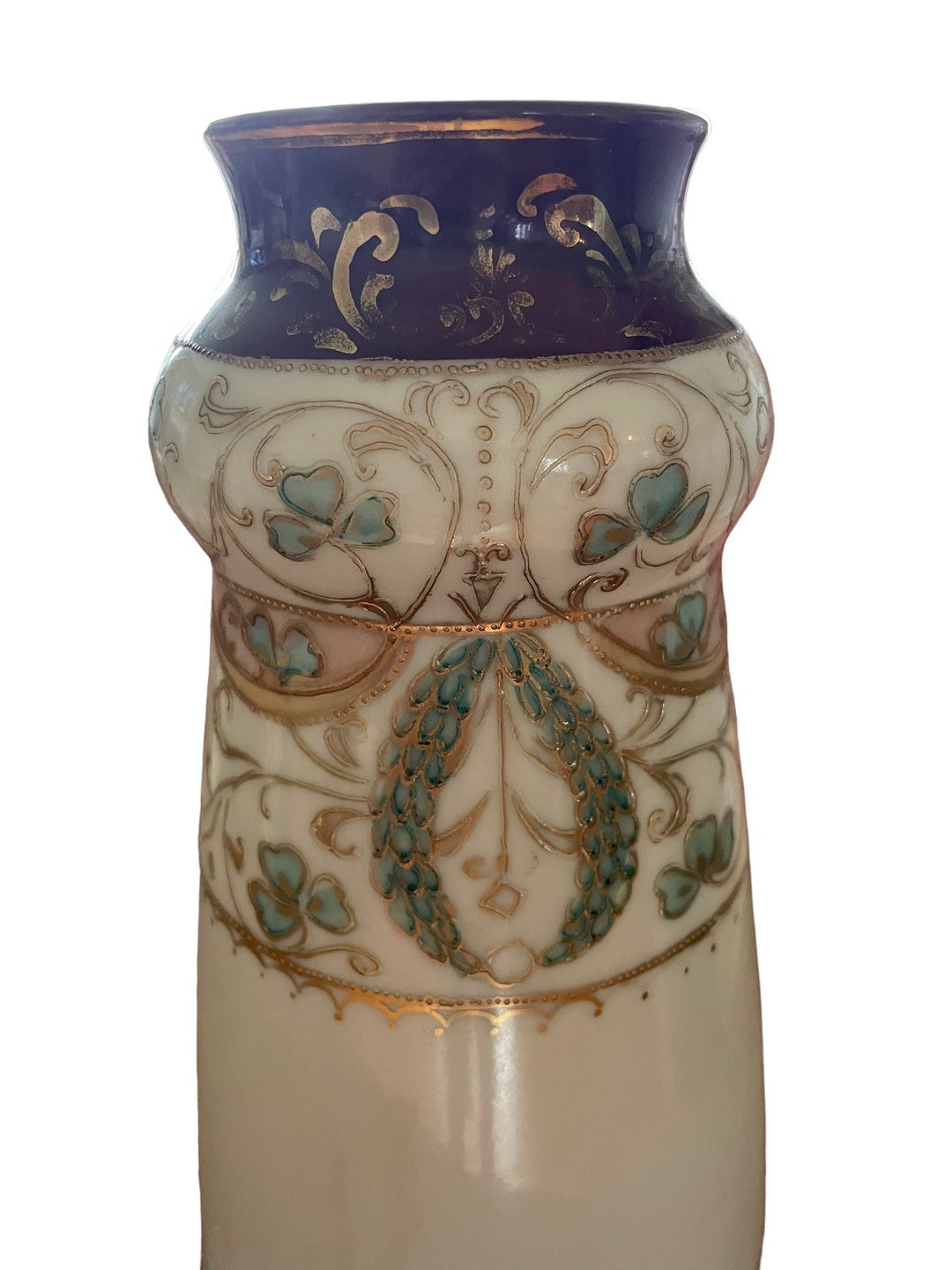 An Impressive Heavily Gold Guild Hand Painted Signed Vase From Japan ...