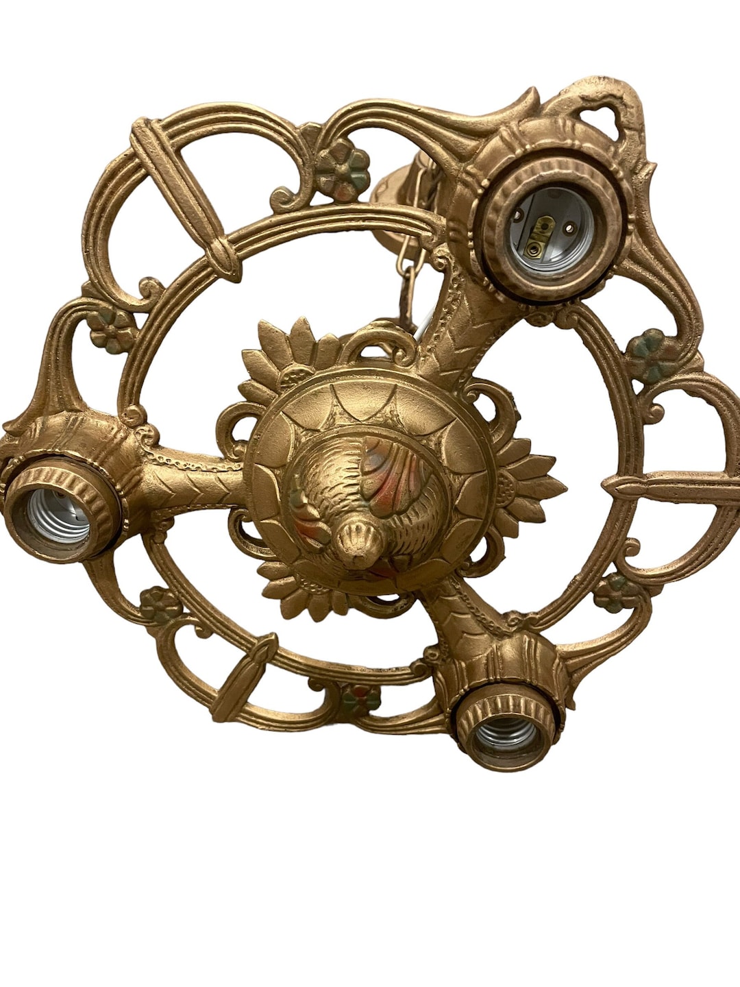 Antique Electrolier 30's ART DECO Ceiling Light Fixture CHANDELIER - Etsy