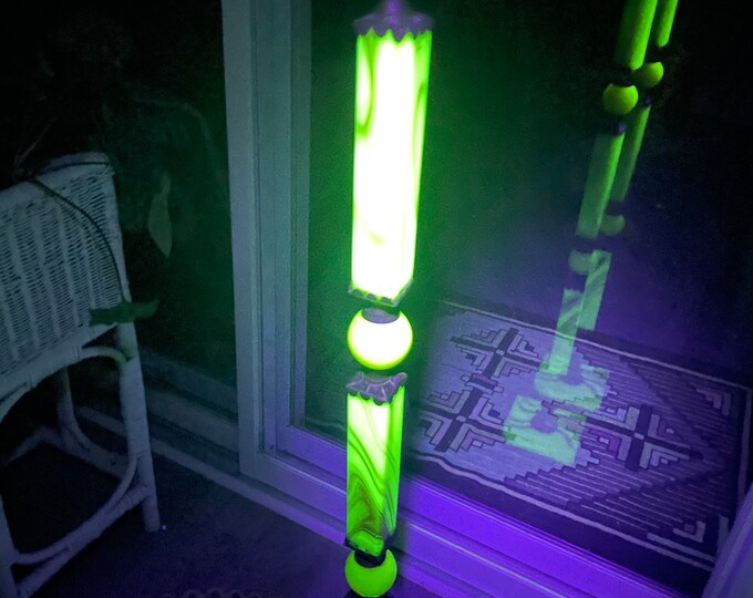 Antique 1920s Bridge Lamp Art Deco Floor Lamp, Uranium Glass - Etsy