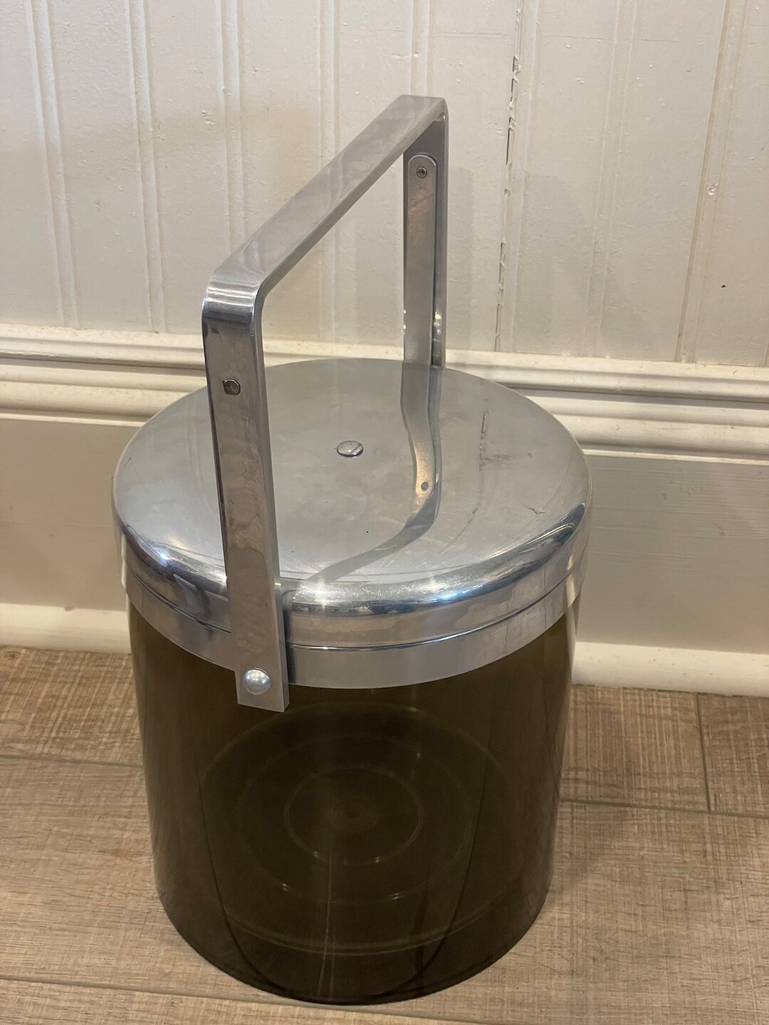 Mid Century Modern Lucite Smokey Plastic Elco Ice Bucket With Auto Handle - Etsy