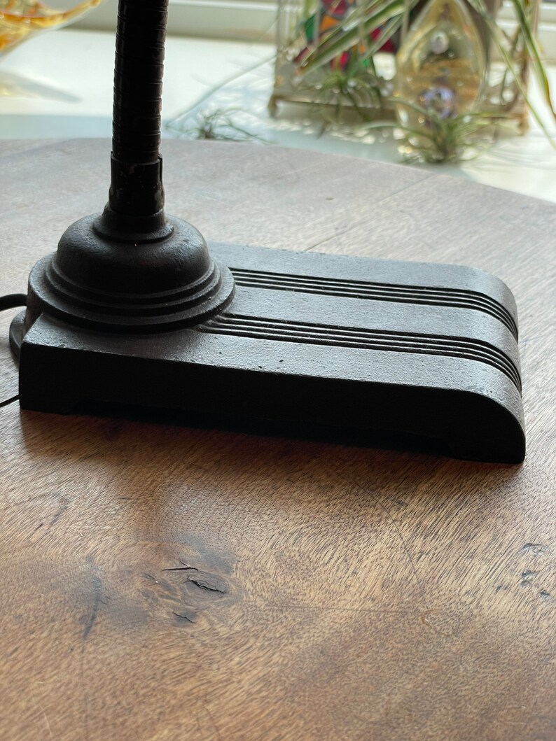 Industrial Desk Lamp With Cast Iron Base - Etsy