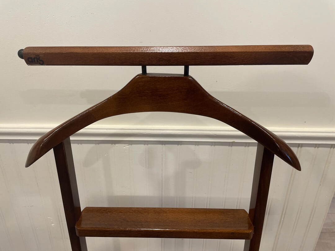 Wooden Valet Stand - Mid Century Gentlemen's Clothing Rack Stand Valet ...