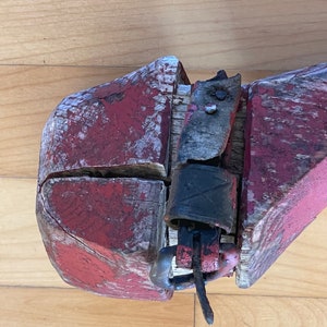 A Nice Antique Nova Scotian Double Oxen Yoke in Untouched Old Red ...