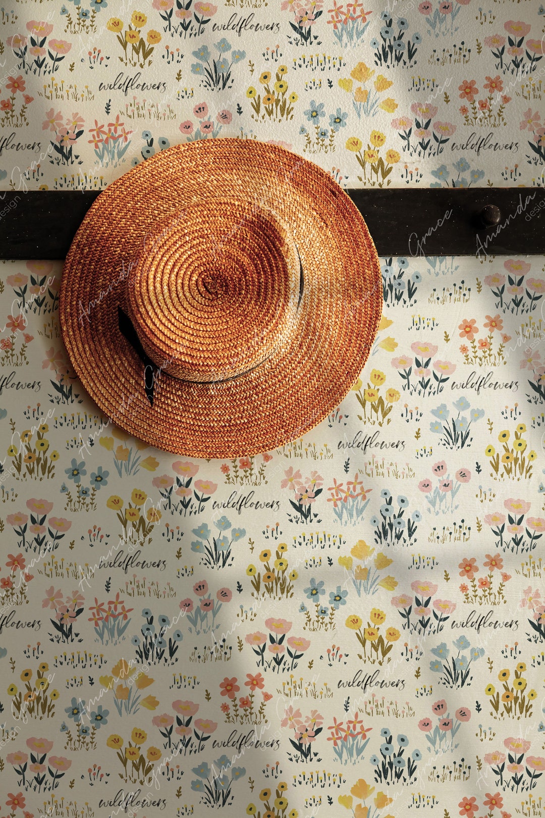 Straw Hat Wallpaper Mockup - Etsy