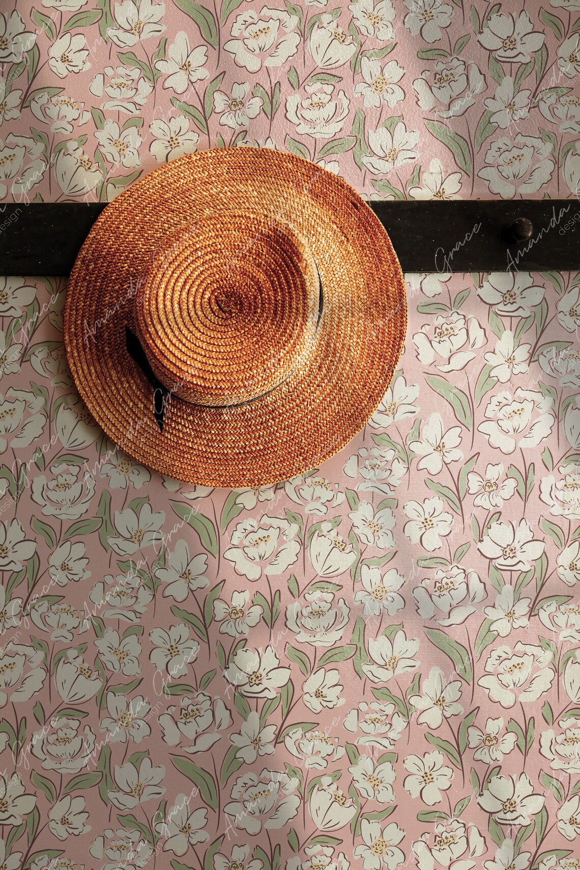 Straw Hat Wallpaper Mockup - Etsy