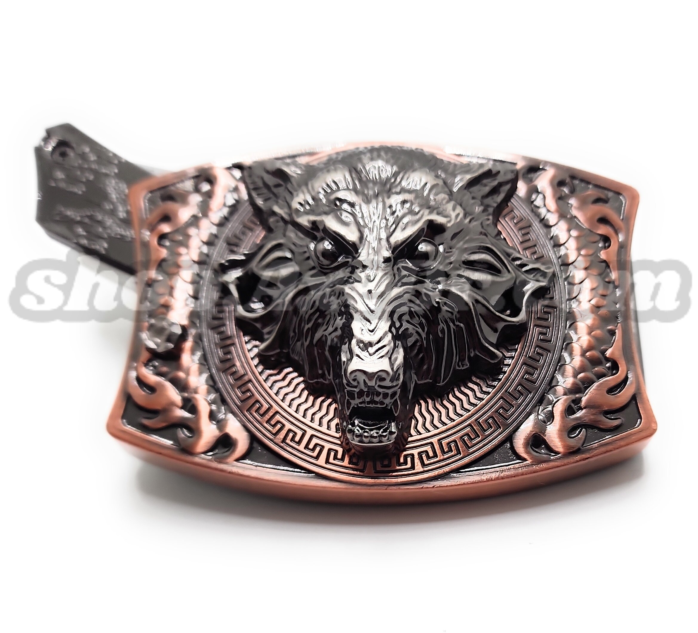 Copper Wolf Head Folding Knife Belt Buckle Push-button-release - Etsy